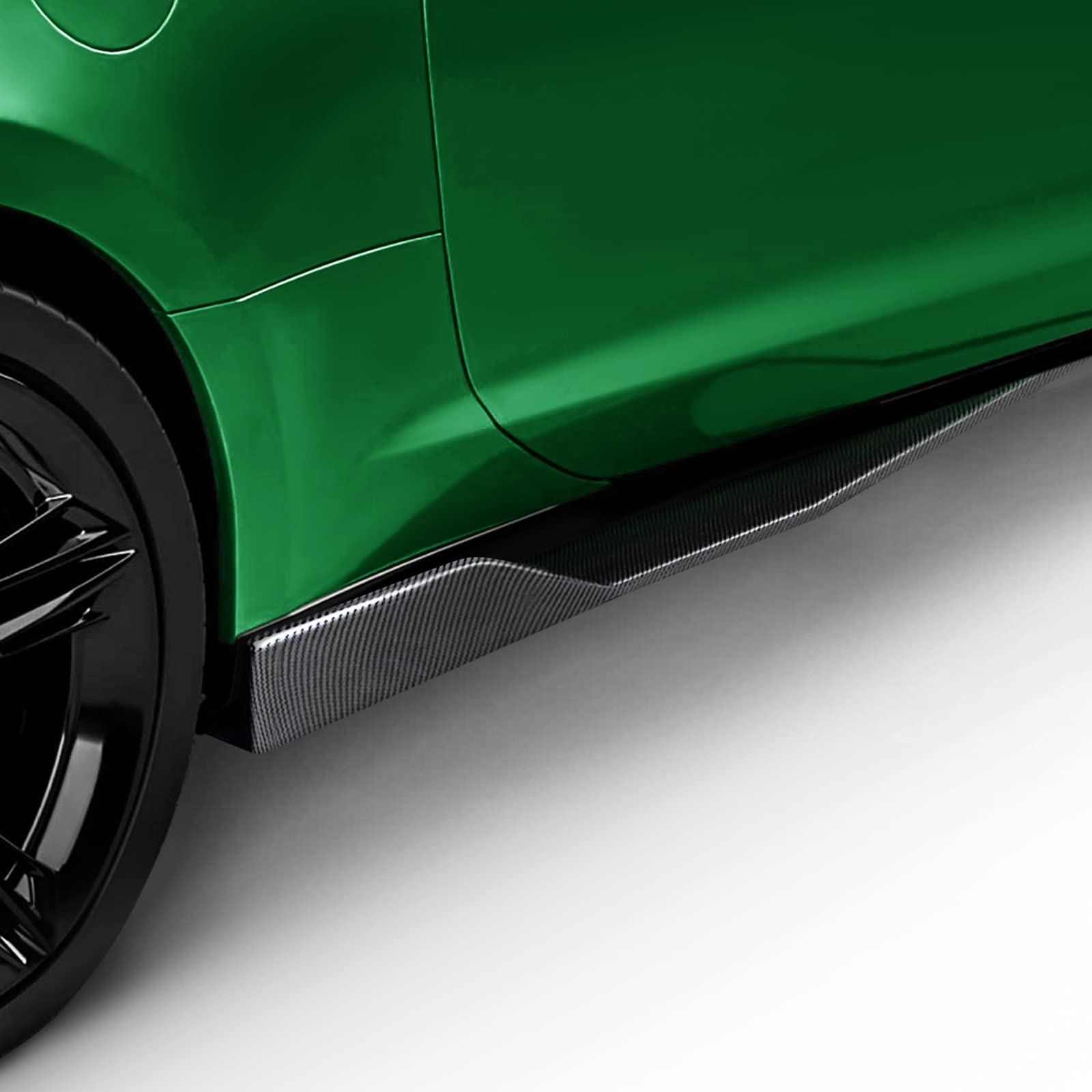 SCITOO Universal Carbon Fiber Style Side Skirt Rocker Splitters ...