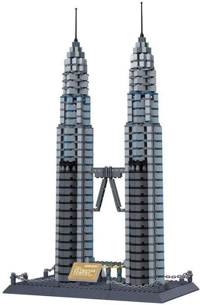 Wange Petronas Towers of Kuala Lumpur. Architecture building bricks set ...