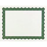 Amazon.com : Green Border Blank Certificate Paper - 100 Pack - 8.5" x ...