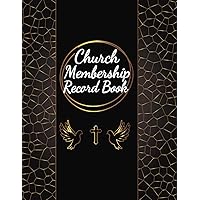 Church Membership Record Book: Large Church Membership Register Log ...