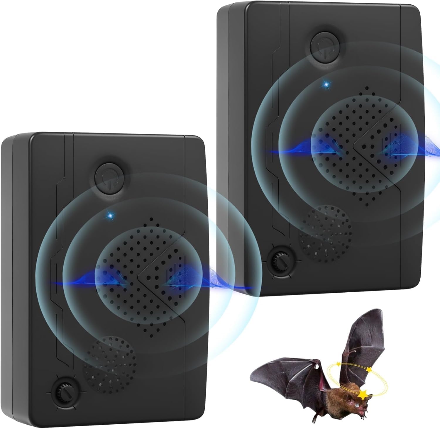 2025 2Pack Ultrasonic Bat Repellent Outdoor for Attic,Bird Deterrent ...