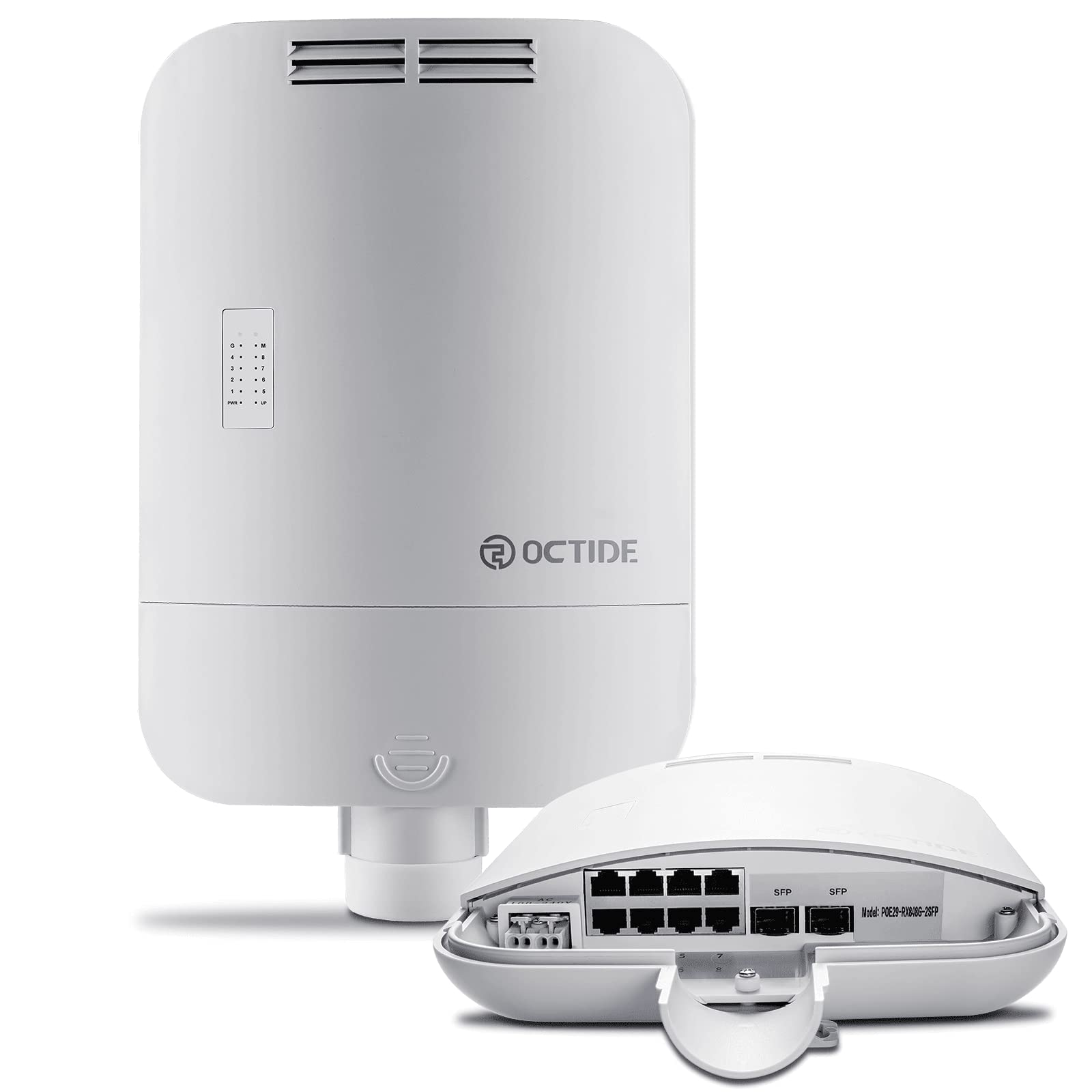 Octide Outdoor Weatherproof PoE Switch, with 8×Gigabit Poe/Uplink ...