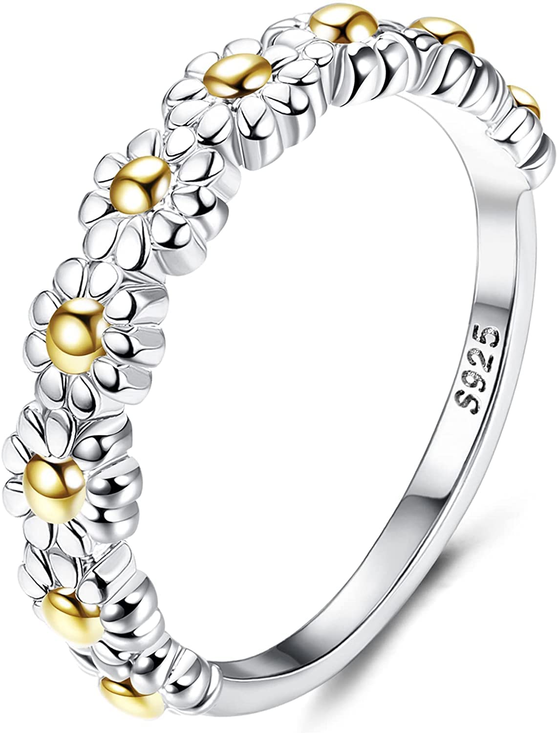 Mua Adramata 925 Sterling Silver Daisy Rings Women Ladies Stacking ...