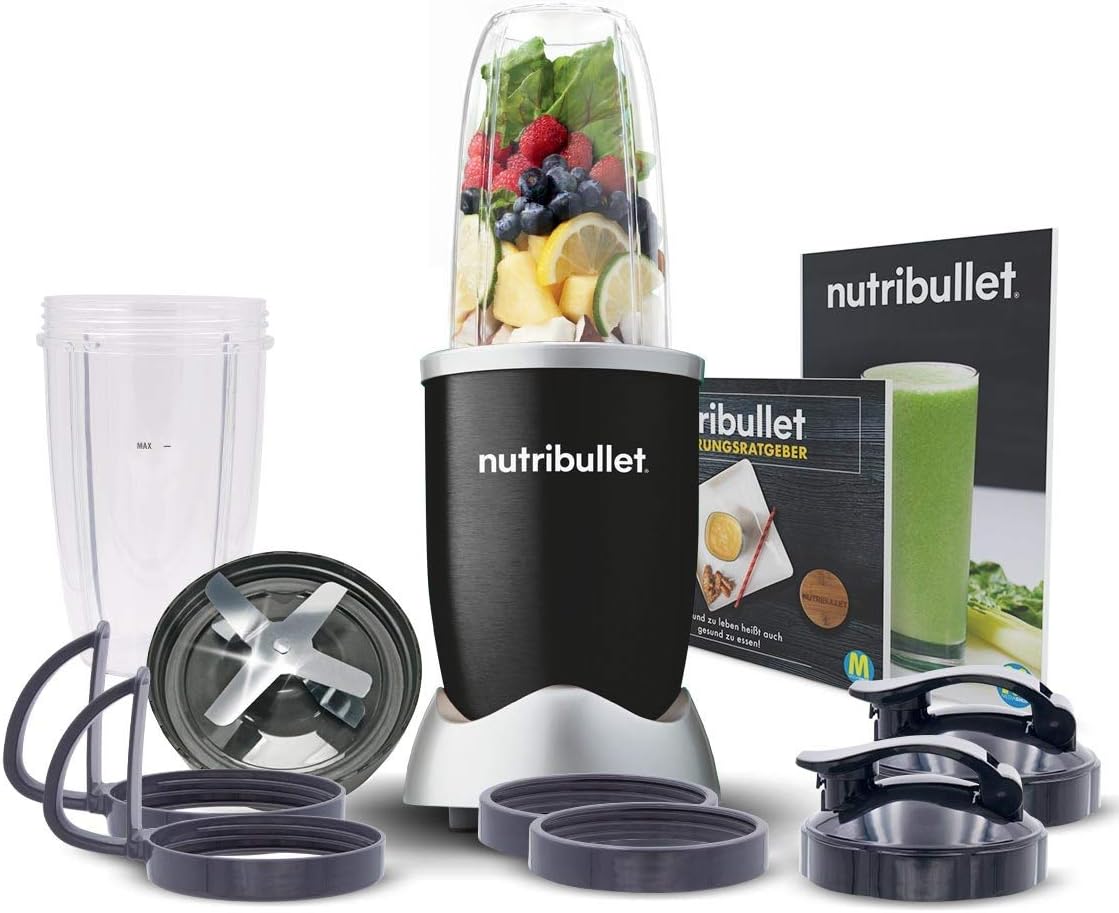 Amazon.de: NutriBullet Pro 900W schwarz – Mixer mit Extraktor-Klinge ...