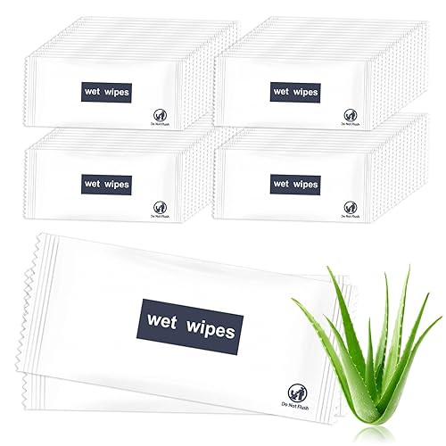 Hipruict Individual Hand Wipes, Wet Wipes Individually Wrapped 100 Pack ...