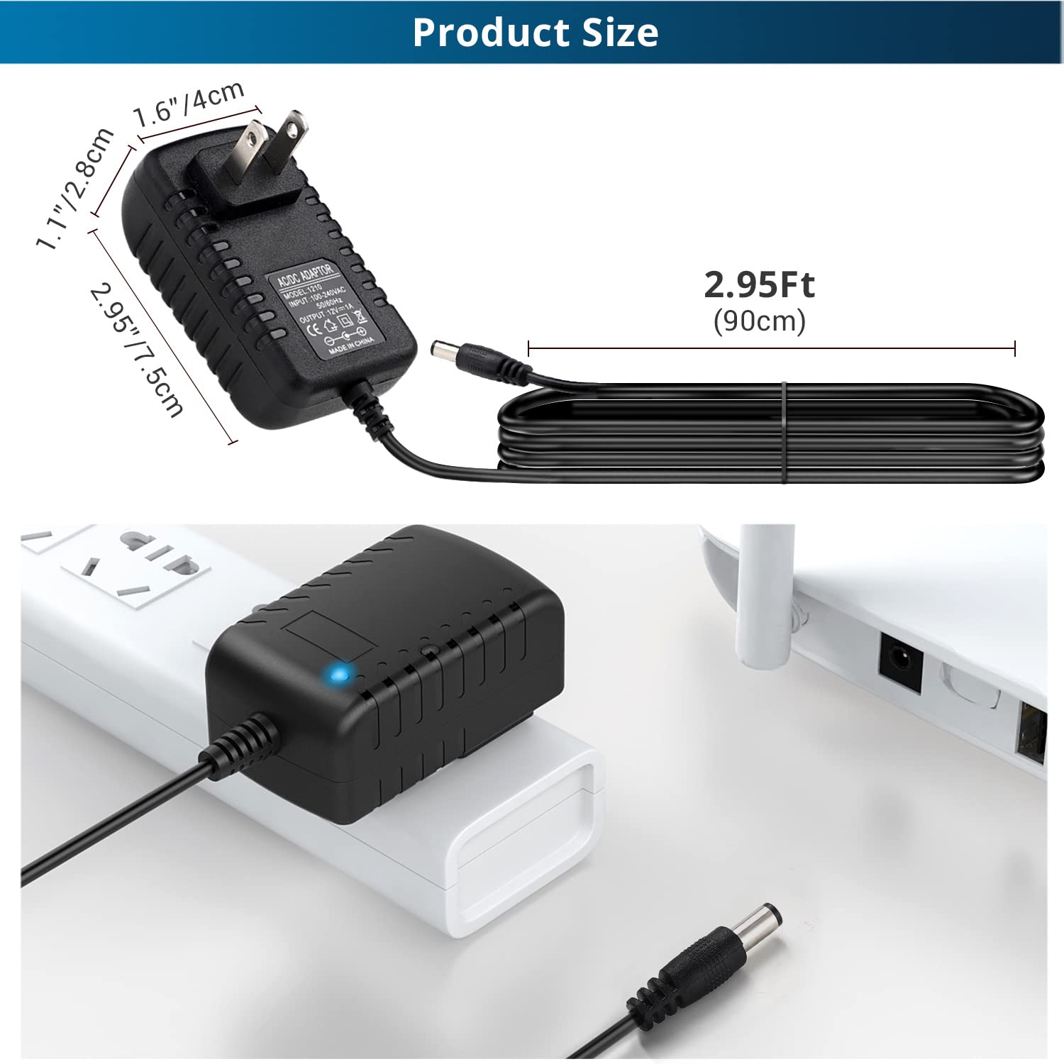 Mua DC 12V 1A Power Supply Adapter Transformer, 12V DC Converter AC 100 ...