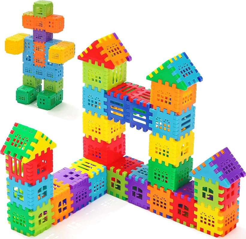 Interlocking Building Blocks Toys for Kids - Toddlers Building Blocks ...