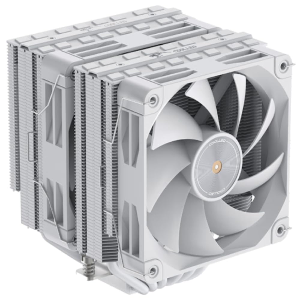 COOLLEO P60T V3 White Performance Edition CPU Air Cooler, Dual-Tower ...