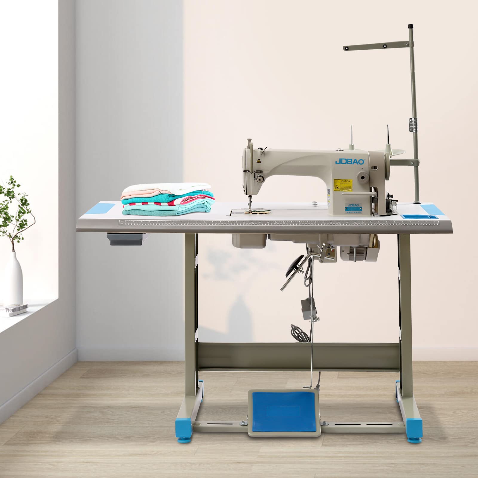 Mua Industrial Sewing Machine, Upholstery Sewing Machine Complete with Motor & Table Stand ...