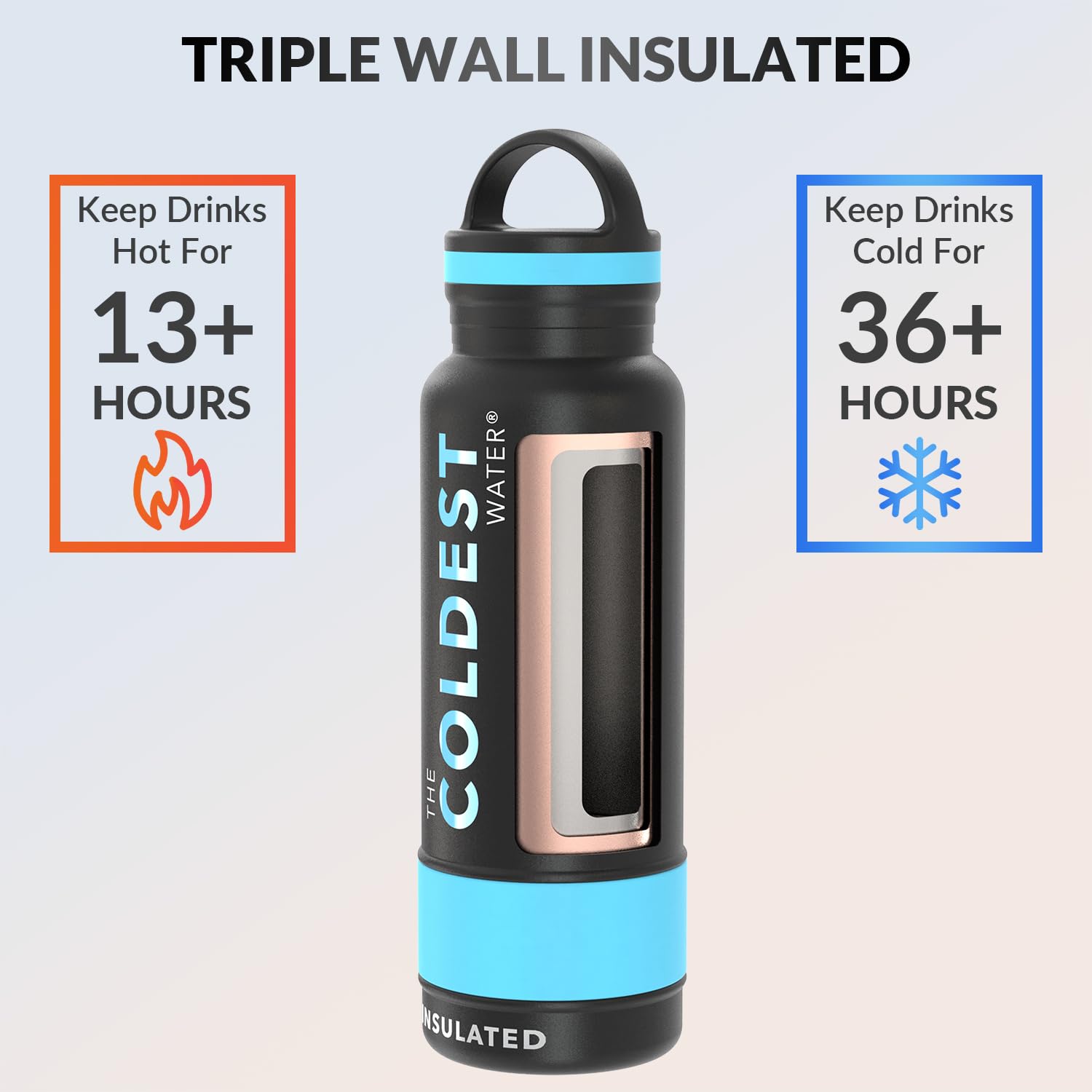 Mua Coldest Insulated Water Bottle with Handle Lid | Leak Proof ...