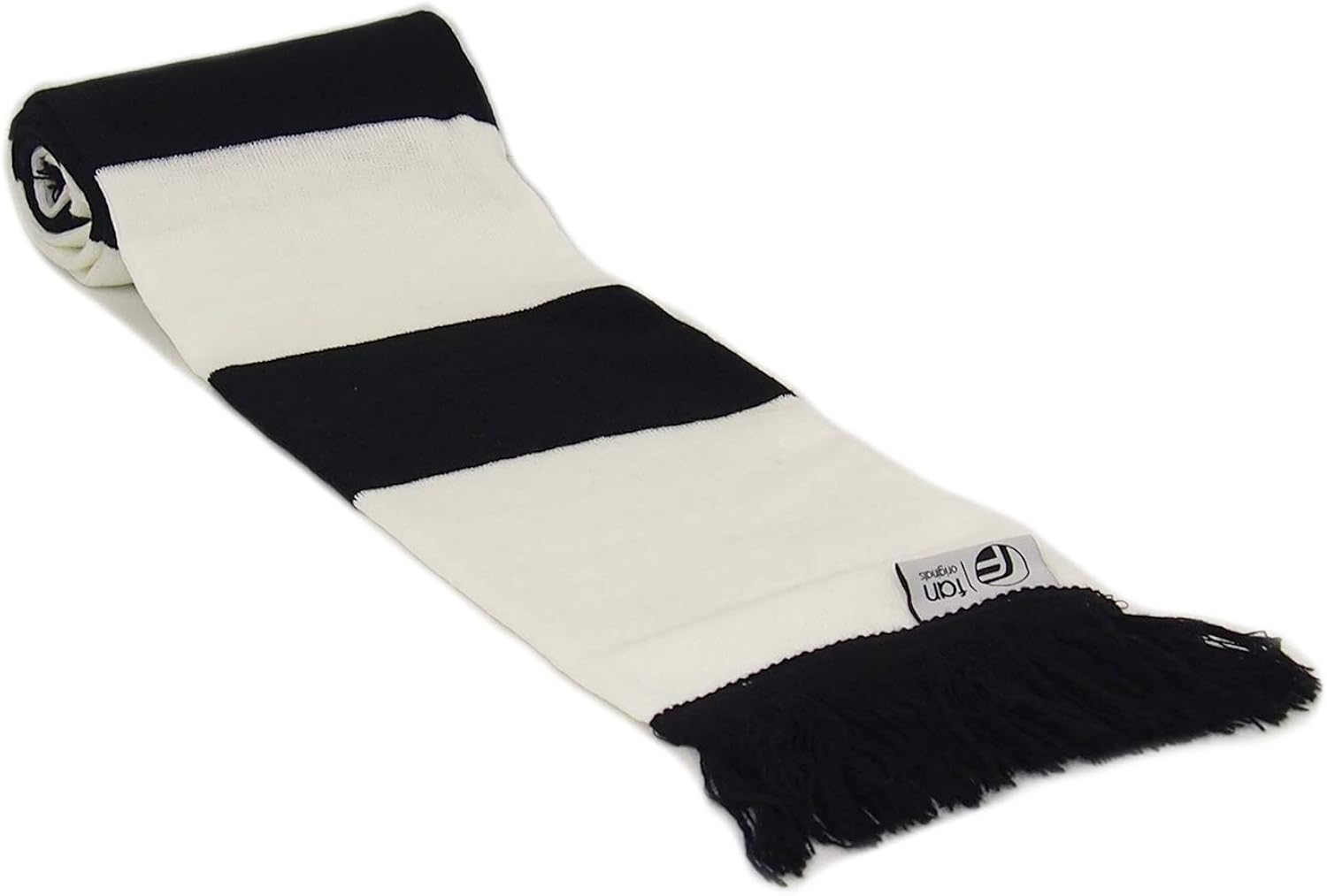 fan originals Retro Football Bar Scarf in Fulham Colours Black White ...