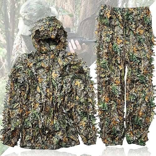 Youth Leafy Suit ZORVEM Kids/Youth/Teen 3D Leafy Camo Ghillie Suit