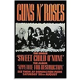 Amazon.com: MAIDOU Vintage Rock Band Poster 70s 80s 90s Retro Bedroom ...