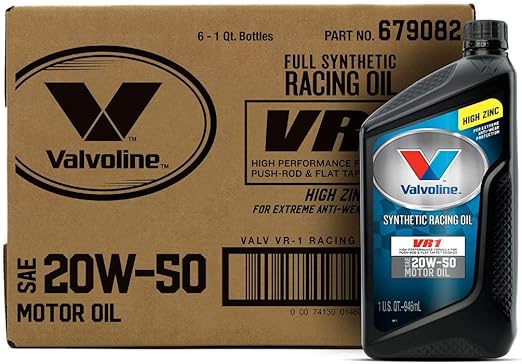 Valvoline Racing Synthetic VR1 Motor Oil 20W50, 946ml (case of 6 ...