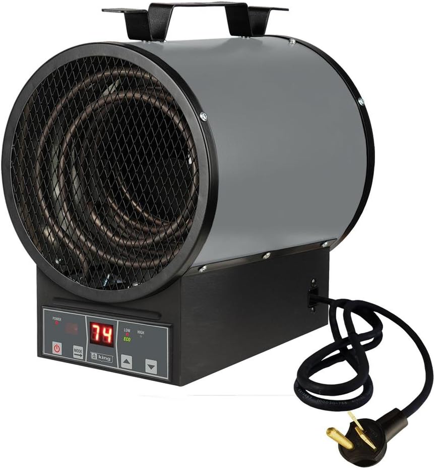 King Electric PGH2448-ETB 4800-watt 240-volt 30-Amp Garage Heater with ...