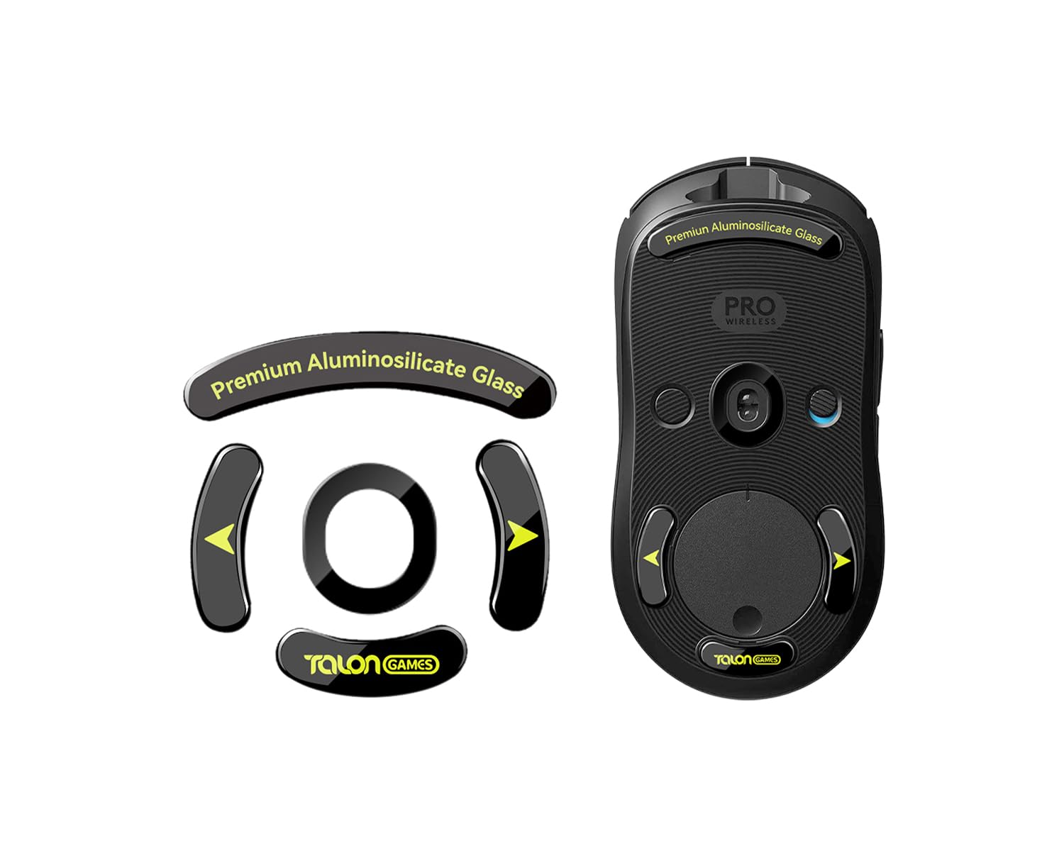 Mua Curved Edges Ultra Strong Glass Mouse Feet Skates Compatible with ...