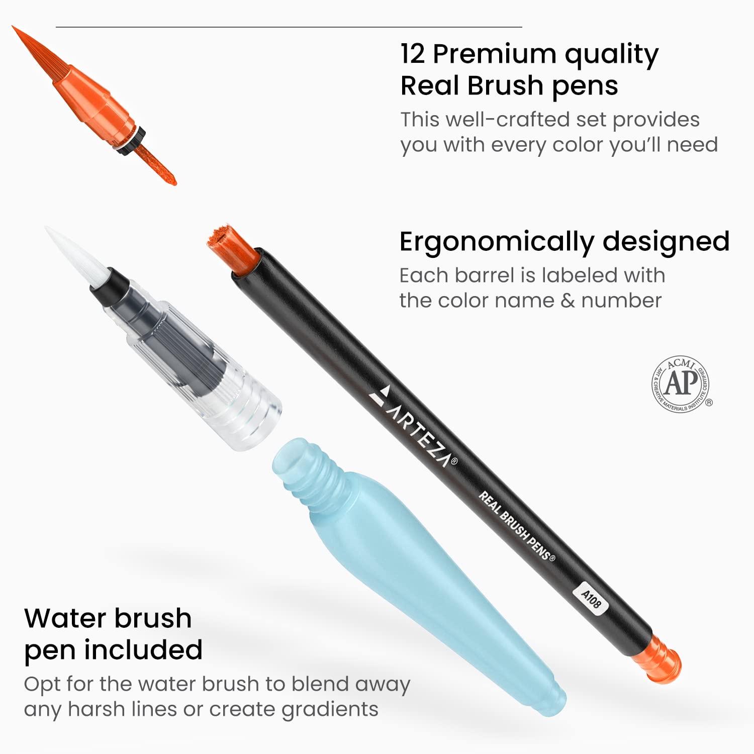 Mua ARTEZA Real Brush Pens, 12 Watercolor Pens, Drawing Markers with ...