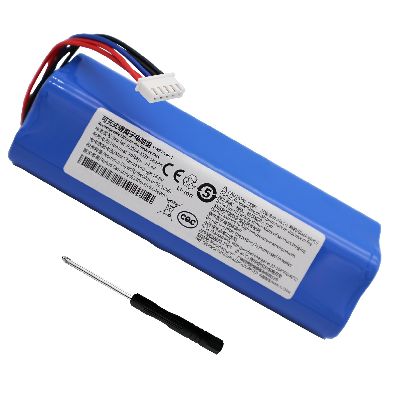 Lcenerga 6400mAh Battery Compatible with Ecovacs Deebot T5 T8 T8+ T9 T9 ...