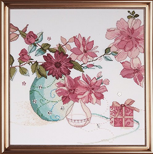Design Works Counted Cross Stitch Kit Pastel Floral