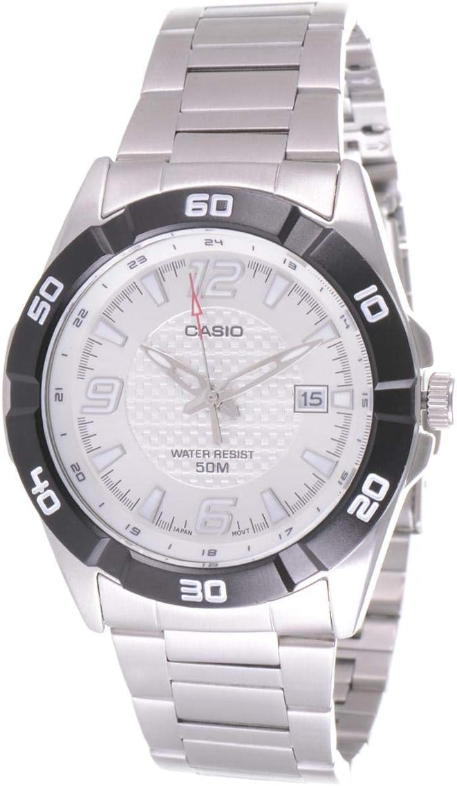 Casio Men's Silver Dial Stainless Steel Band Casual Watch - 5058: Buy ...