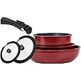 Amazon.com: ROCKURWOK Nonstick Nesting Pots and Pans, 7 Pieces RV ...