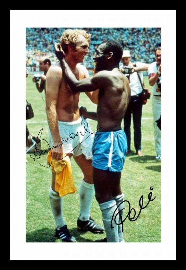Bobby Moore & Pele Autographed Signed And Framed Poster Photo: Amazon ...
