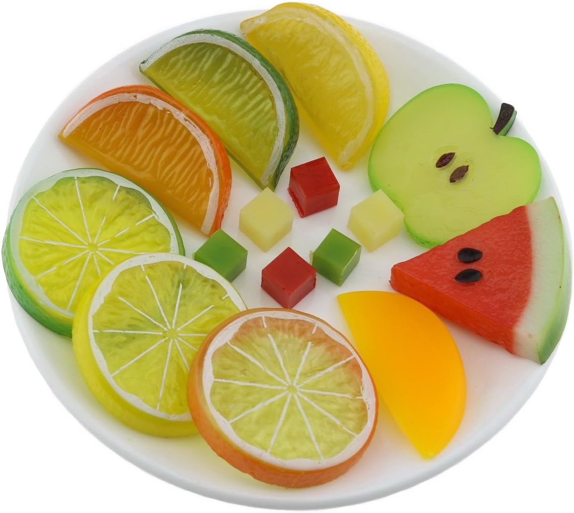 Gresorth Alta Calidad Artificiales Frutas Rebanada Falso Limón Manzana ...