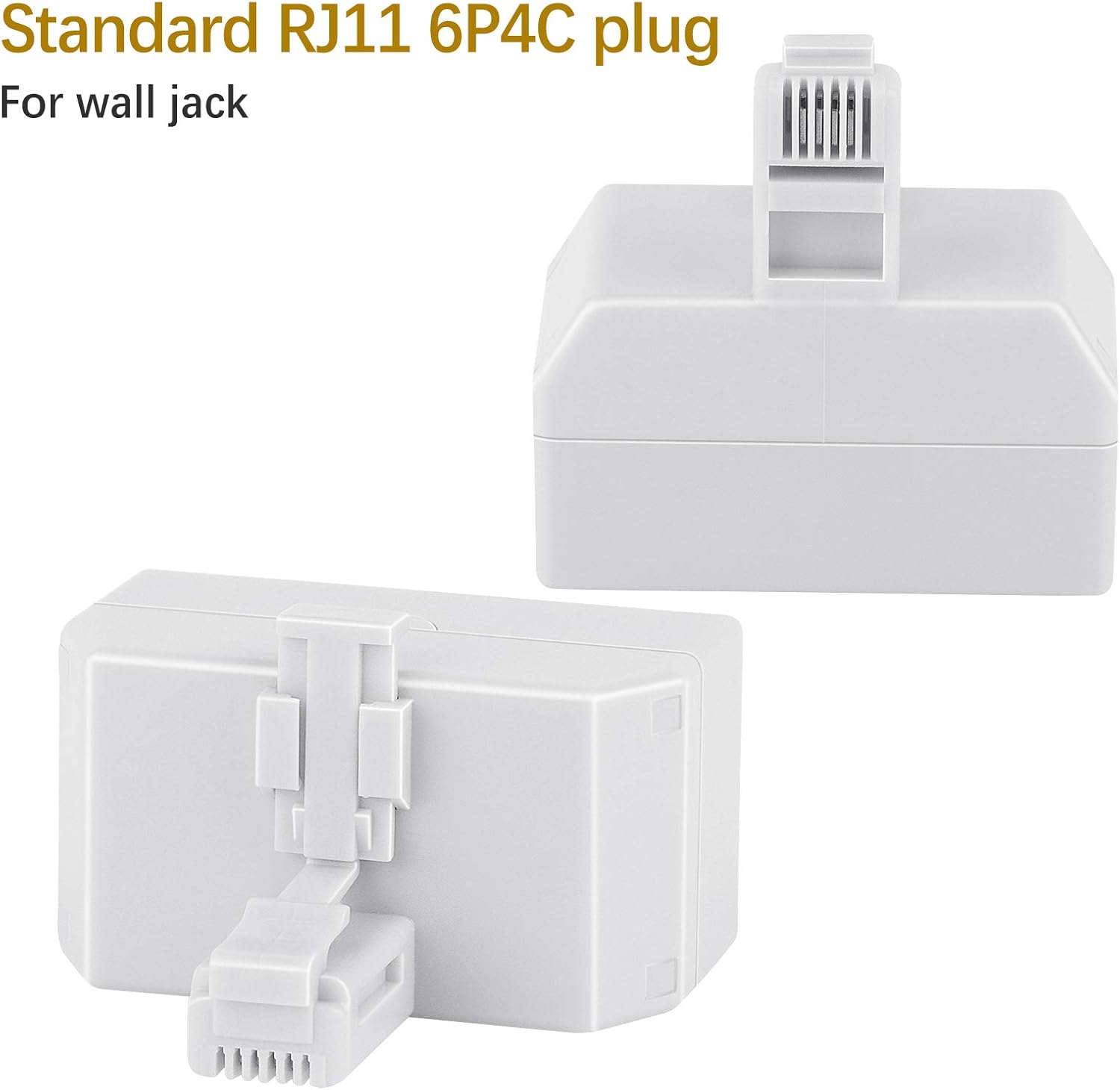 Three Way Telephone Splitters,Uvital Female 1 to 3 Converter Cable RJ11 ...