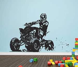 Amazon.com: ATV Rider Wall Decal 4x4 Wheeler Off Road Wall Sticker Quad ...