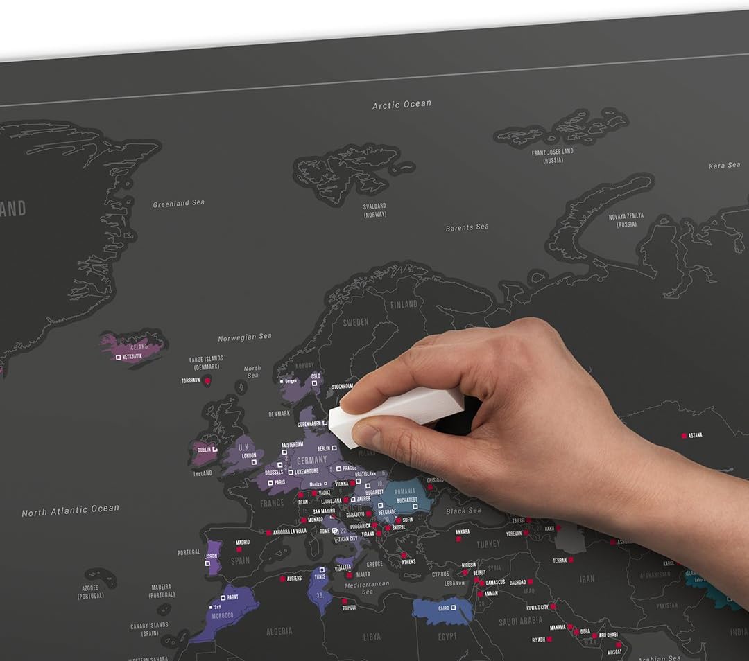 World Scratch Map Capitals Edition – Premium Scratch Off Map – World ...