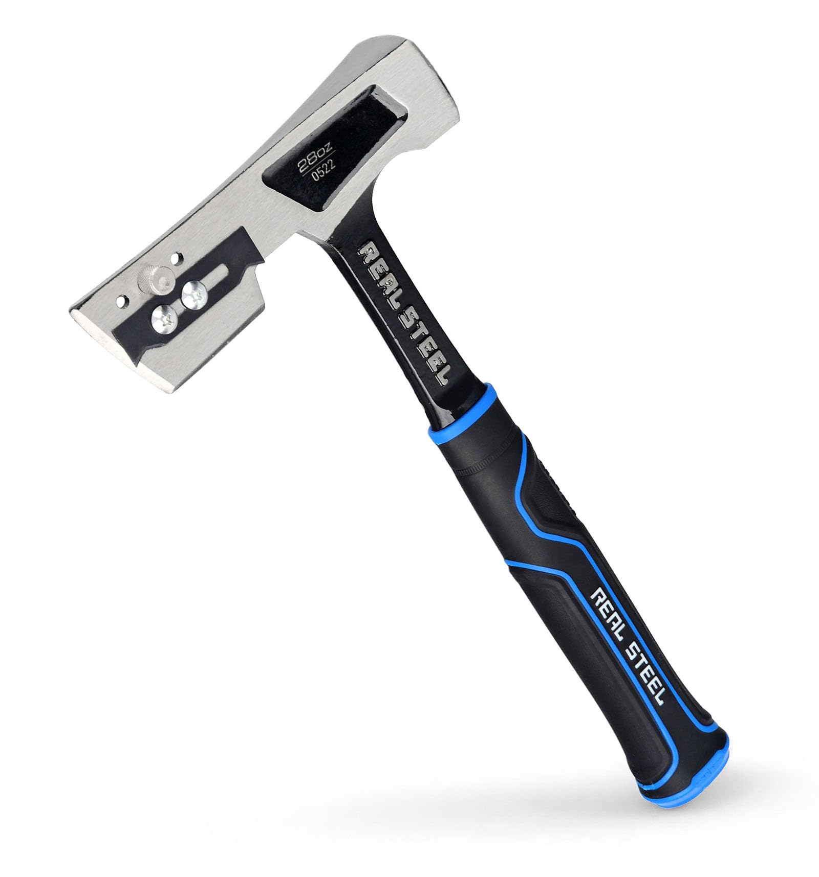 Real Steel 28 Oz Steel Roofing Hammer Shingler’s Hatchet Hammer with ...