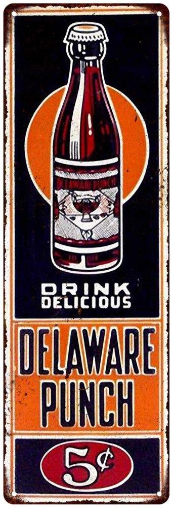 Amazon.com: Delaware Punch 5¢Vintage Look Reproduction 6x18 Metal Sign ...