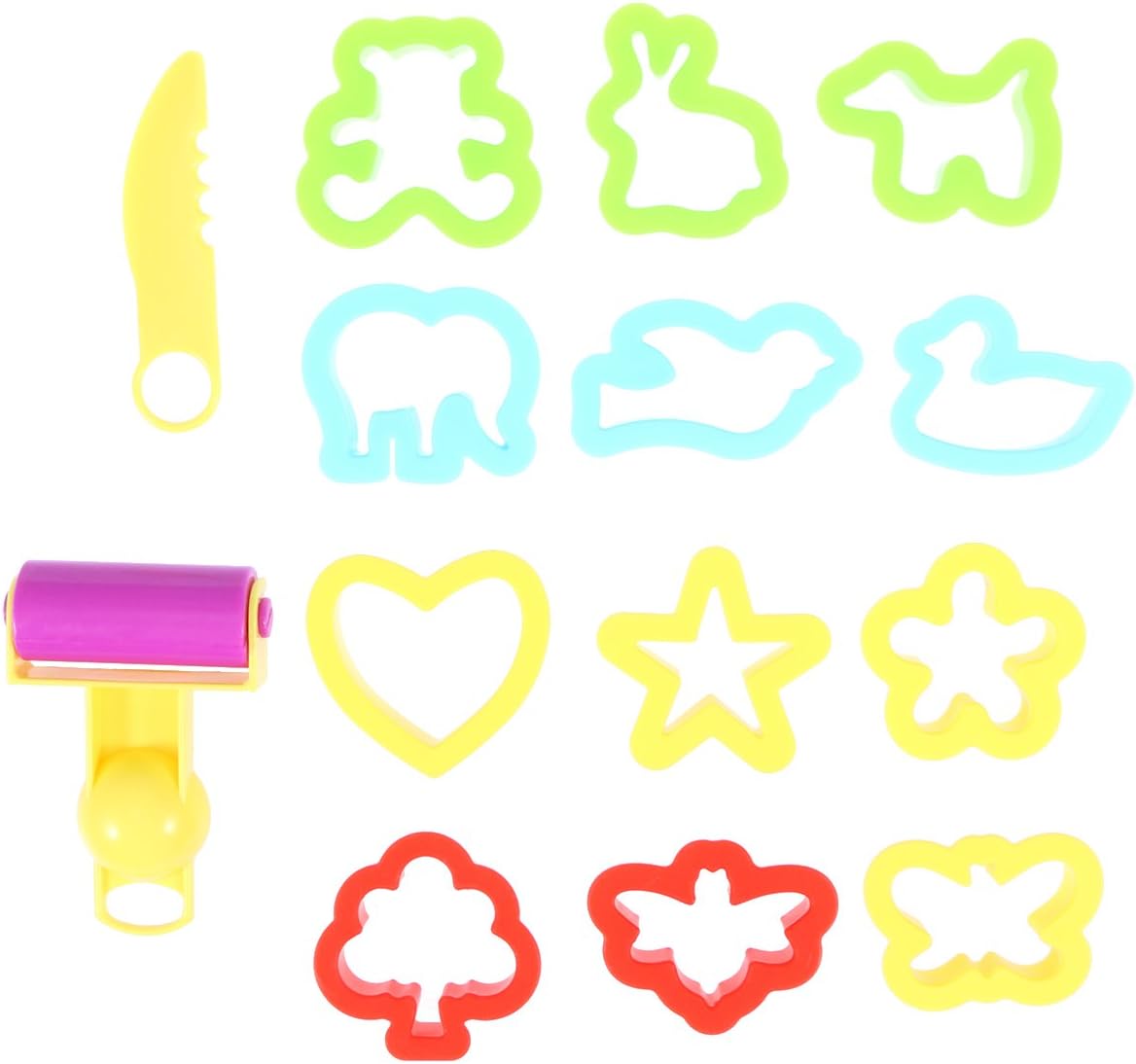 nuolux DIY Mold Cutter Modelling Clay Modelling Tool Set with Coloured ...