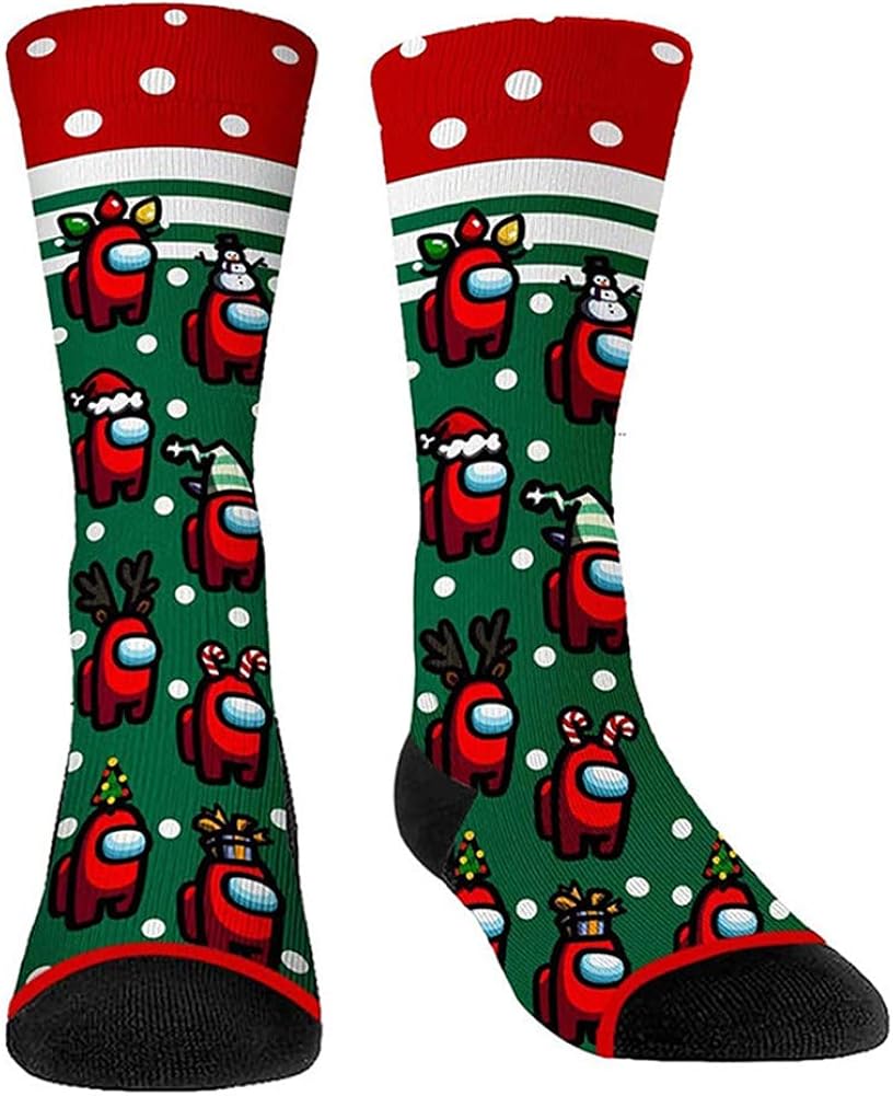 Amazon.com: Among Us Game Socks Novelty Crazy Funny Stockings Socks ...