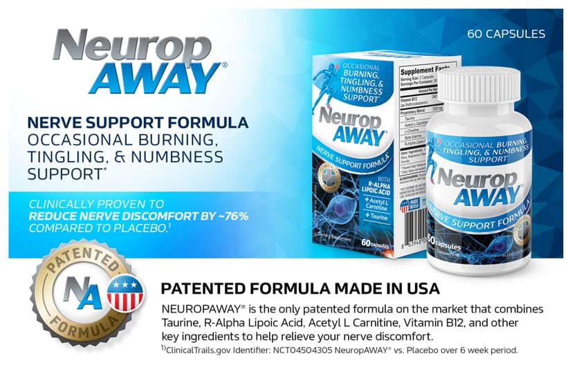 NeuropAWAY Nerve Support Formula, a Patented, Clinically Proven Formula ...