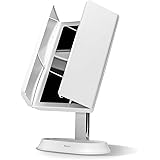 Fancii LED Lighted Vanity Makeup Mirror, Trifold Mirror with 5X and 10x ...