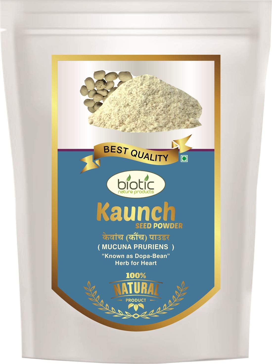 Buy Biotic White Kaunch Seed Powder (Mucuna Pruriens) Kaunch Beej ...