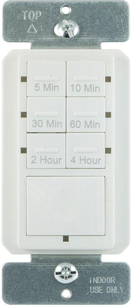 15 Amp 4-Hour Countdown in-Wall Timer with Ground Terminal, Lighting ...