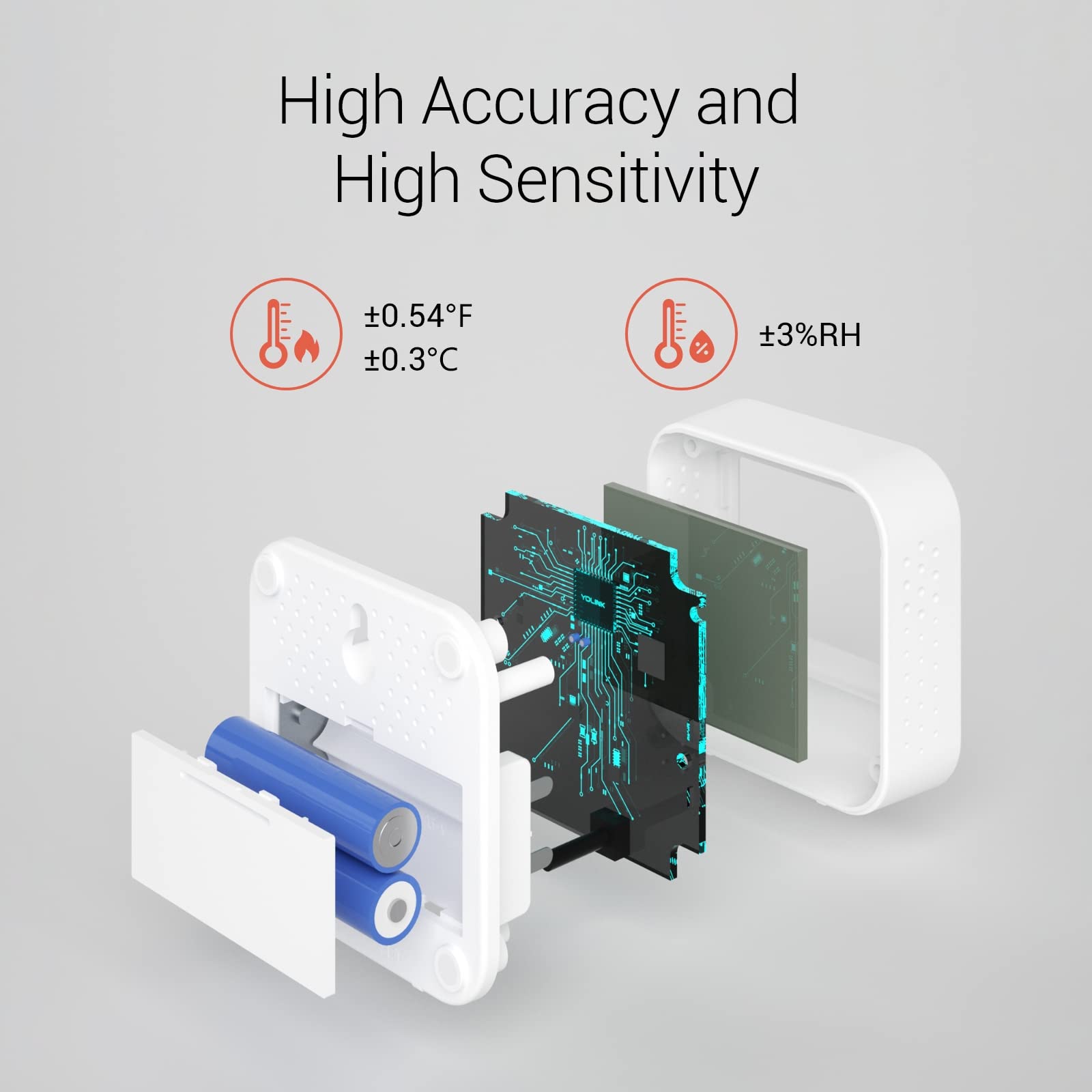 YoLink Smart Wireless Temperature & Humidity Sensor, Wide Temp Range For Freezer, Fridge, Green ...
