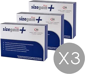 Alargamiento de pene - 3 SizeGain Plus: Pastillas para alargar el pene ...