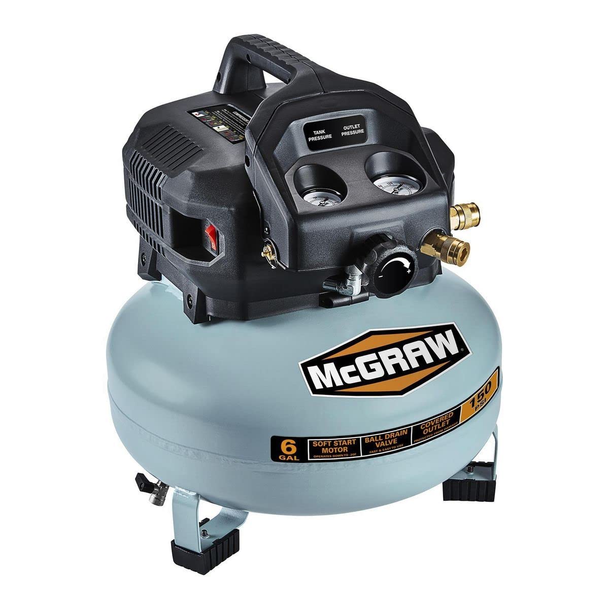 Mua 6 gallon Pancake Air Compressor 150 PSI 12AMP 0.8 HP Oil Free 2.8 ...