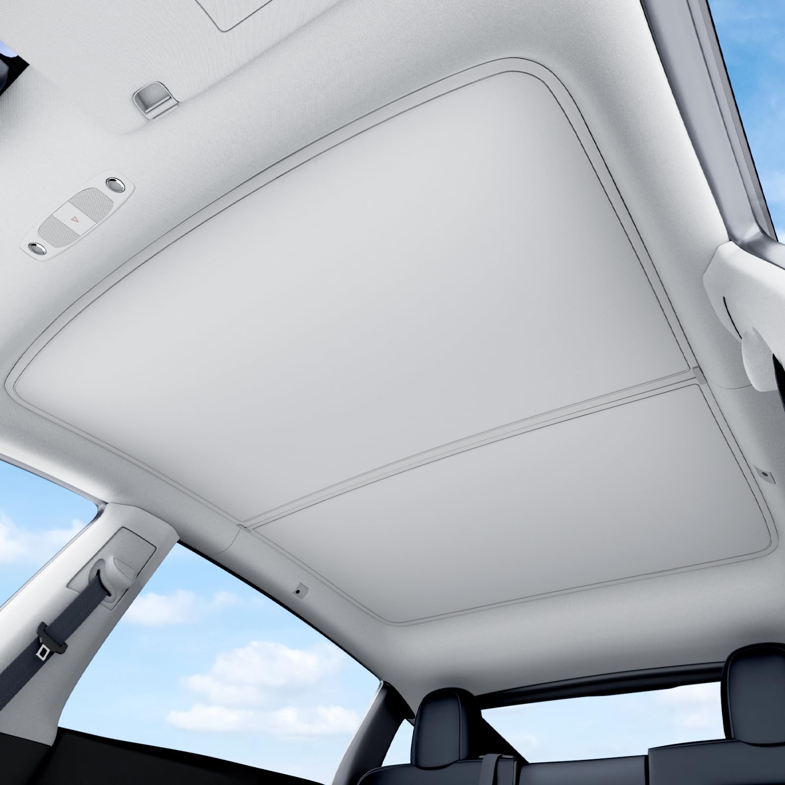 REEVAA 2025 Upgraded Tesla Model Y Sunshade Roof [No Gaps, No-Sagging ...