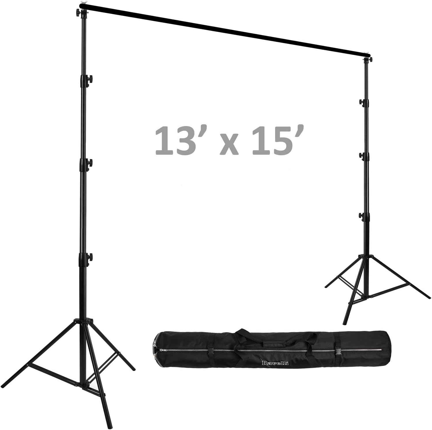 Ravelli ABSL Photo Video Backdrop Stand Kit 13′ Tall x 15′ Wide with ...
