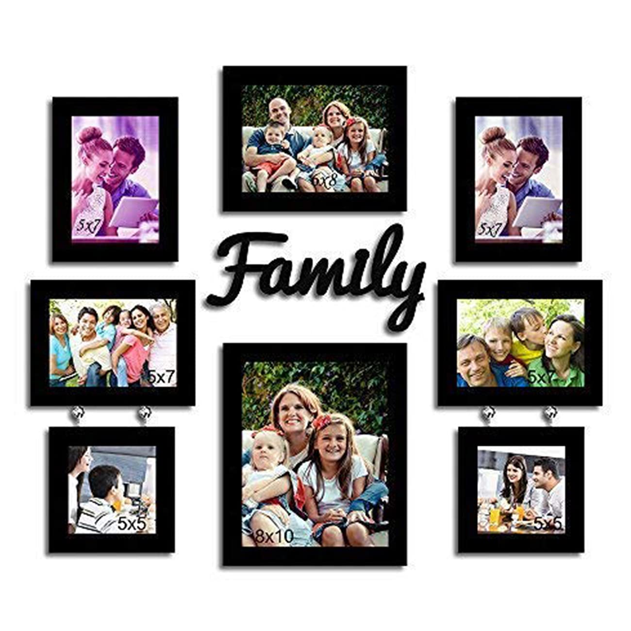 Art street Family Wall Photo Frame - Set of 8 Photo Frame and MDF ...