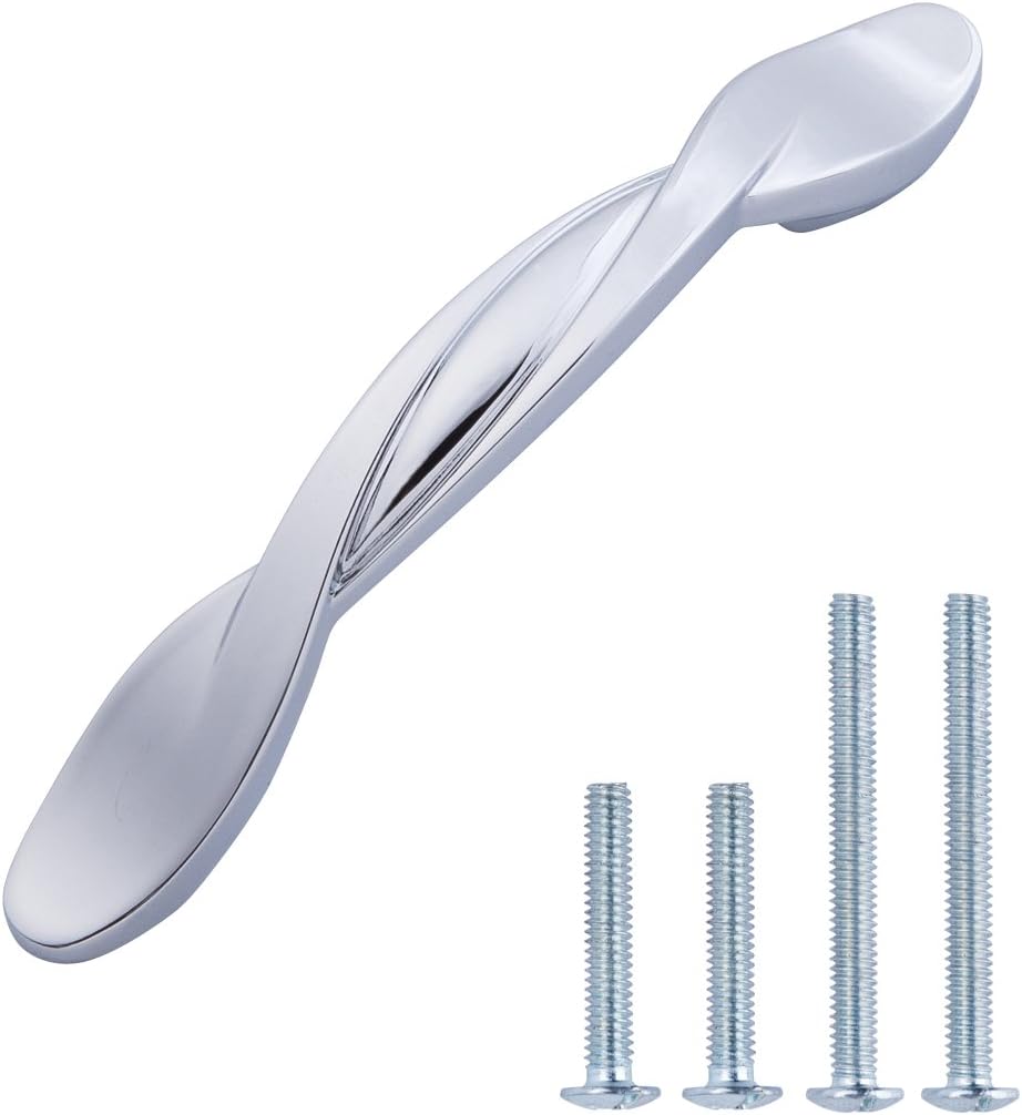 AmazonBasics Twisted Cabinet Handle, 4.5" Length (3" Hole Center ...