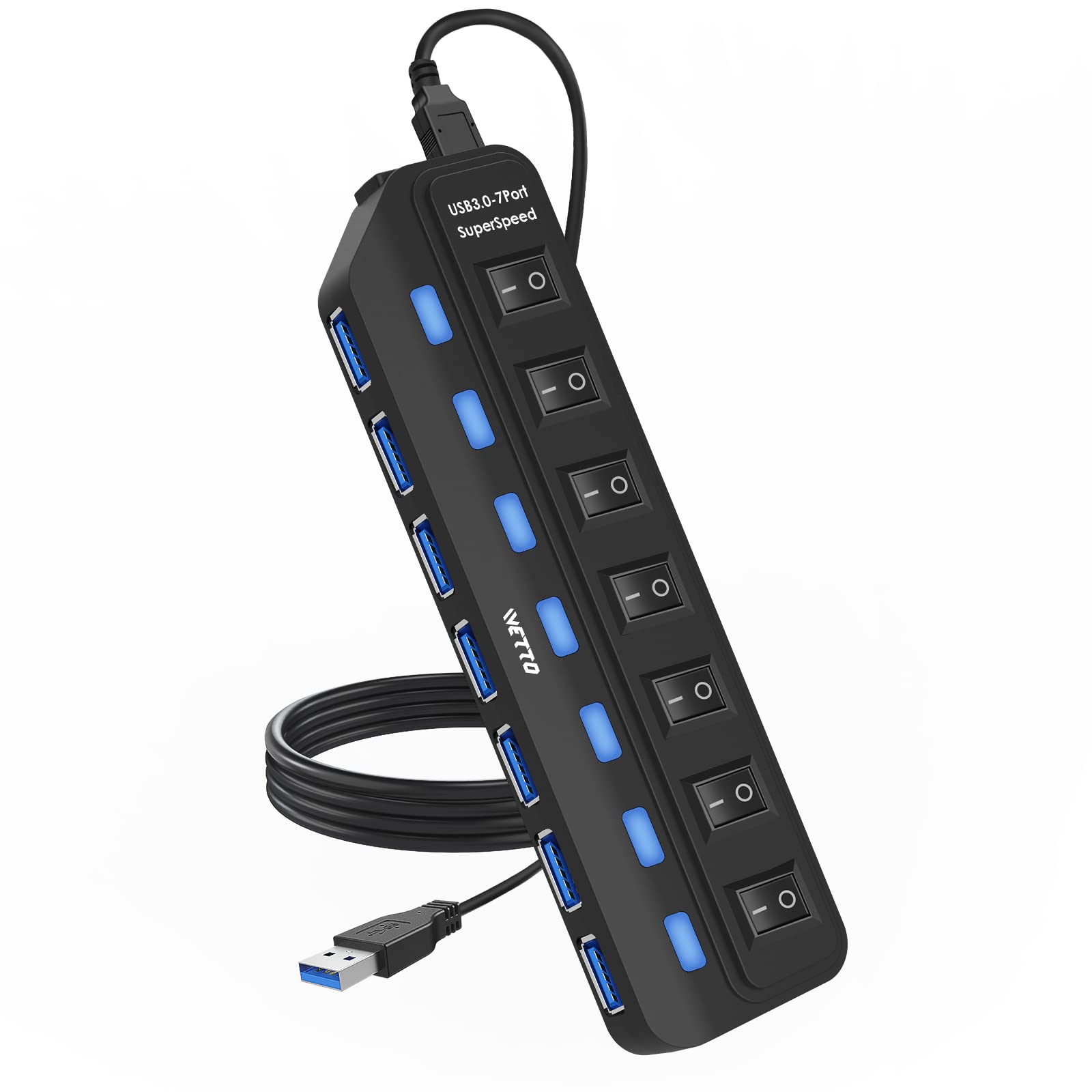 Mua IVETTO USB Hub 3.0,7-Port USB Hub USB Splitter with 3ft Long Cable ...