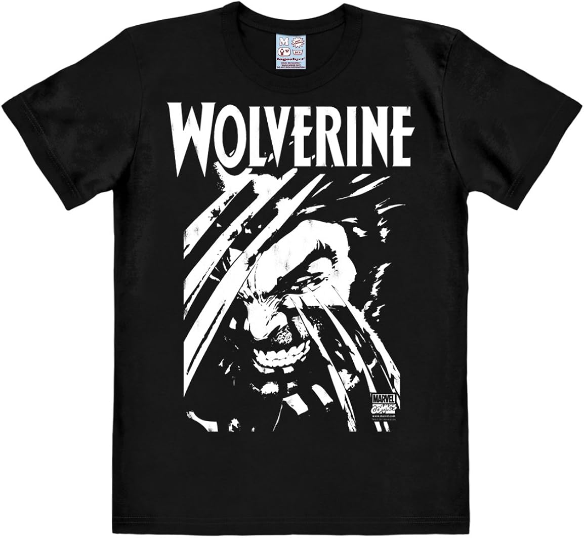 Logoshirt Wolverine T-Shirt - Marvel Comics Short Sleeve Crew Neck T ...