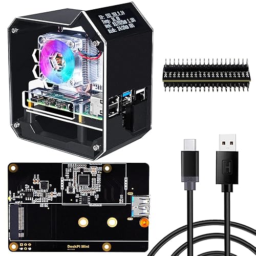 GeeekPi Mini Tower NAS Kit for Raspberry Pi 4, Pi 4 ICE Tower Cooler ...