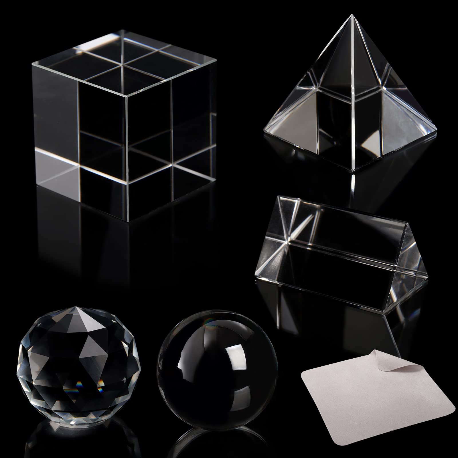 Mua 5 Pack Crystal Prism Set, K9 Glass Optical Photography Prism Set ...