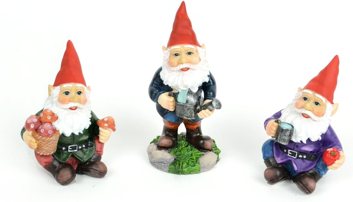 Touch of Nature Gnome Assortments 4 pc Miniature Gnomes Garden Gnomes ...